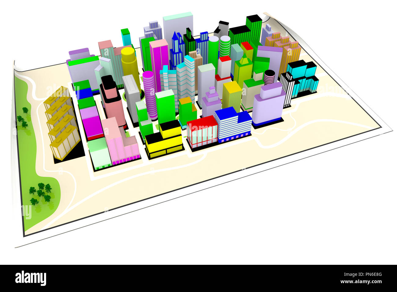 3d road map hi-res stock photography and images - Alamy