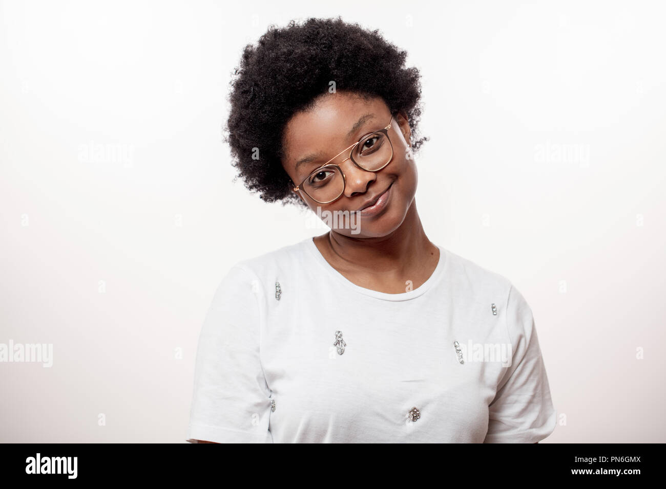 friendly, kind girl with charming smile Stock Photo - Alamy