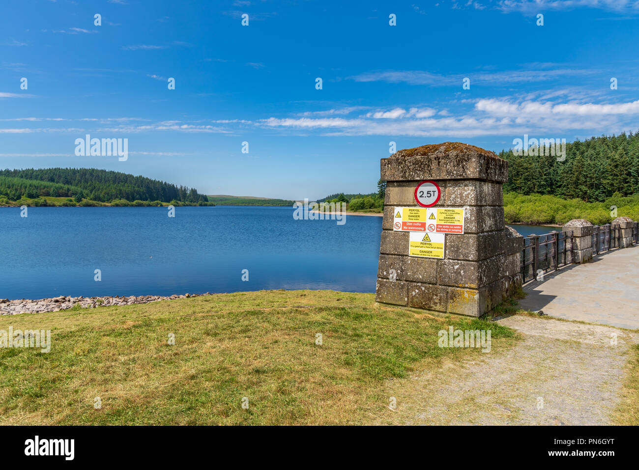 The dam at the Alwen Reservoir, Conwy, Wales, UK Stock Photo - Alamy