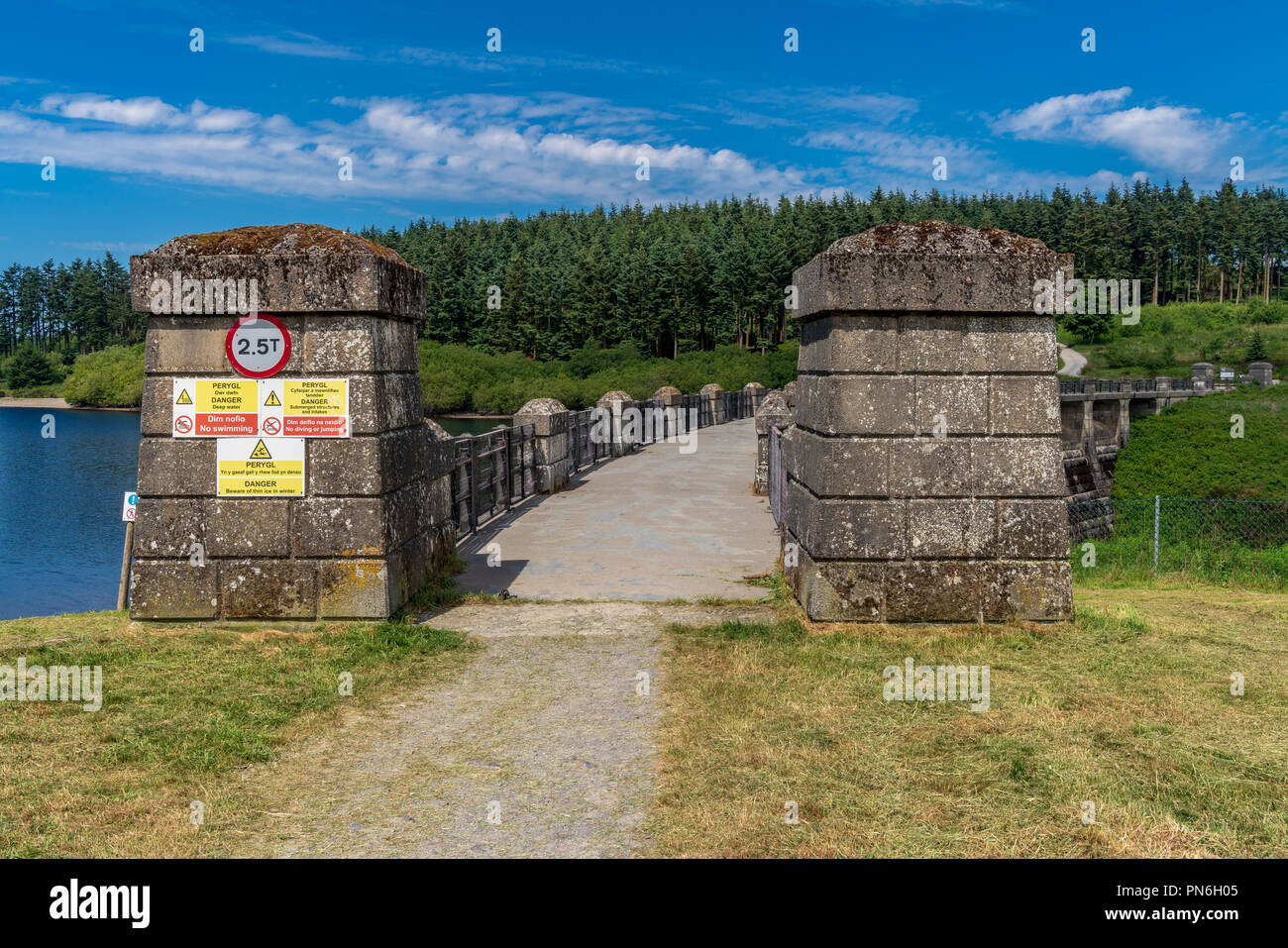The dam at the Alwen Reservoir, Conwy, Wales, UK Stock Photo - Alamy