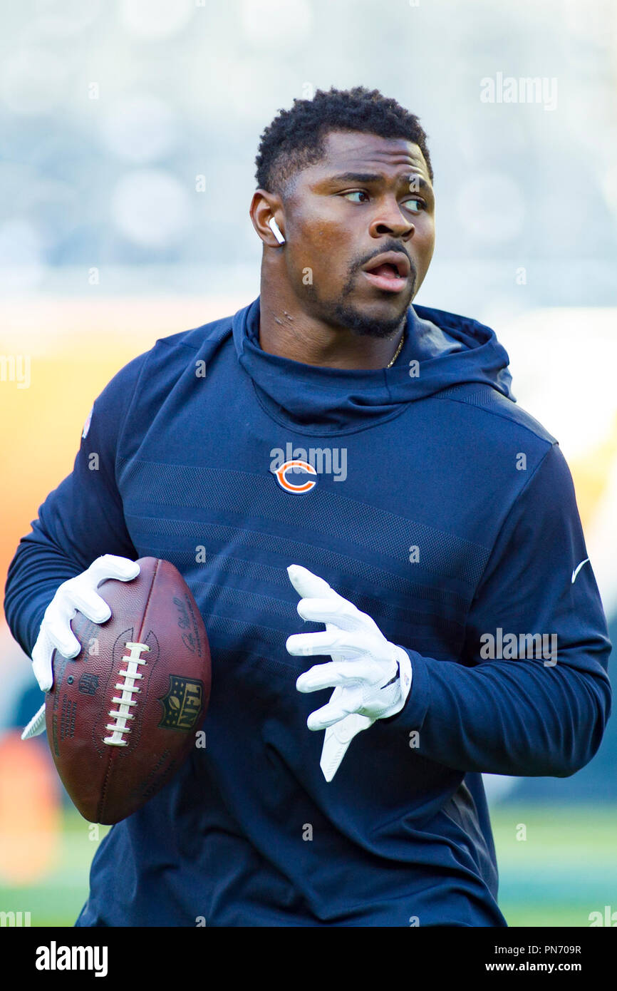 Chicago, Illinois, USA. 17th Sep, 2018. - Bears #52 Khalil Mack warms ...