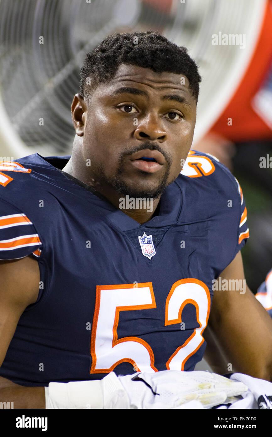Chicago, Illinois, USA. 17th Sep, 2018. - Bears #52 Khalil Mack takes a ...