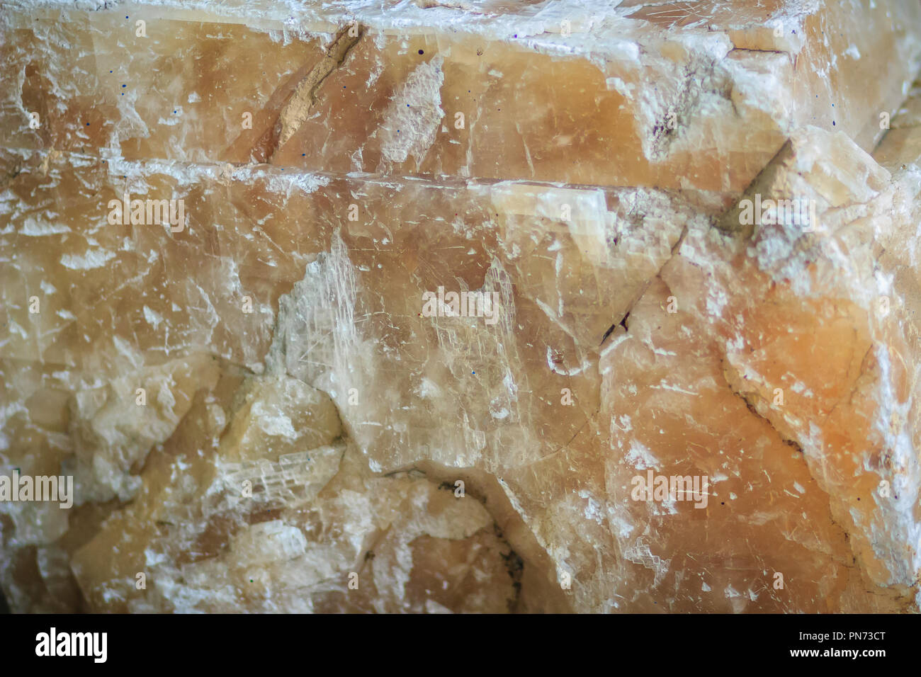 Calcite ore in the limestone quarry from mining and quarrying ...