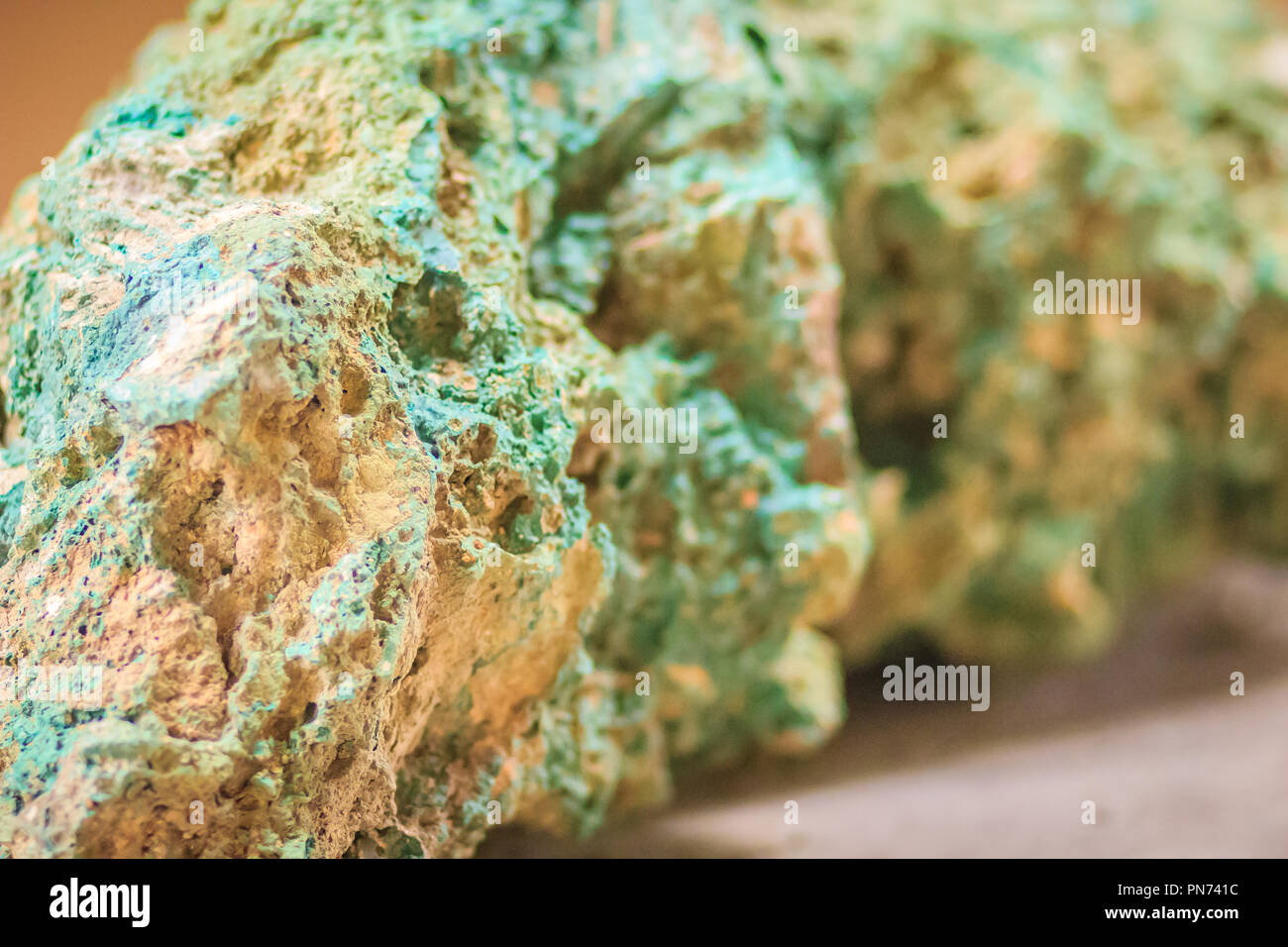 Raw specimen of Malachite stone from mining and quarrying industries ...