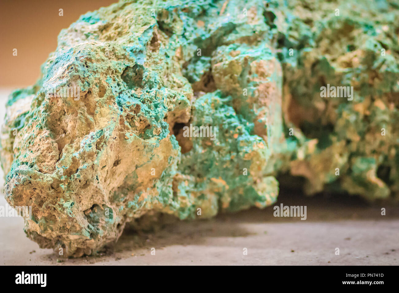 Raw specimen of Malachite stone from mining and quarrying industries ...
