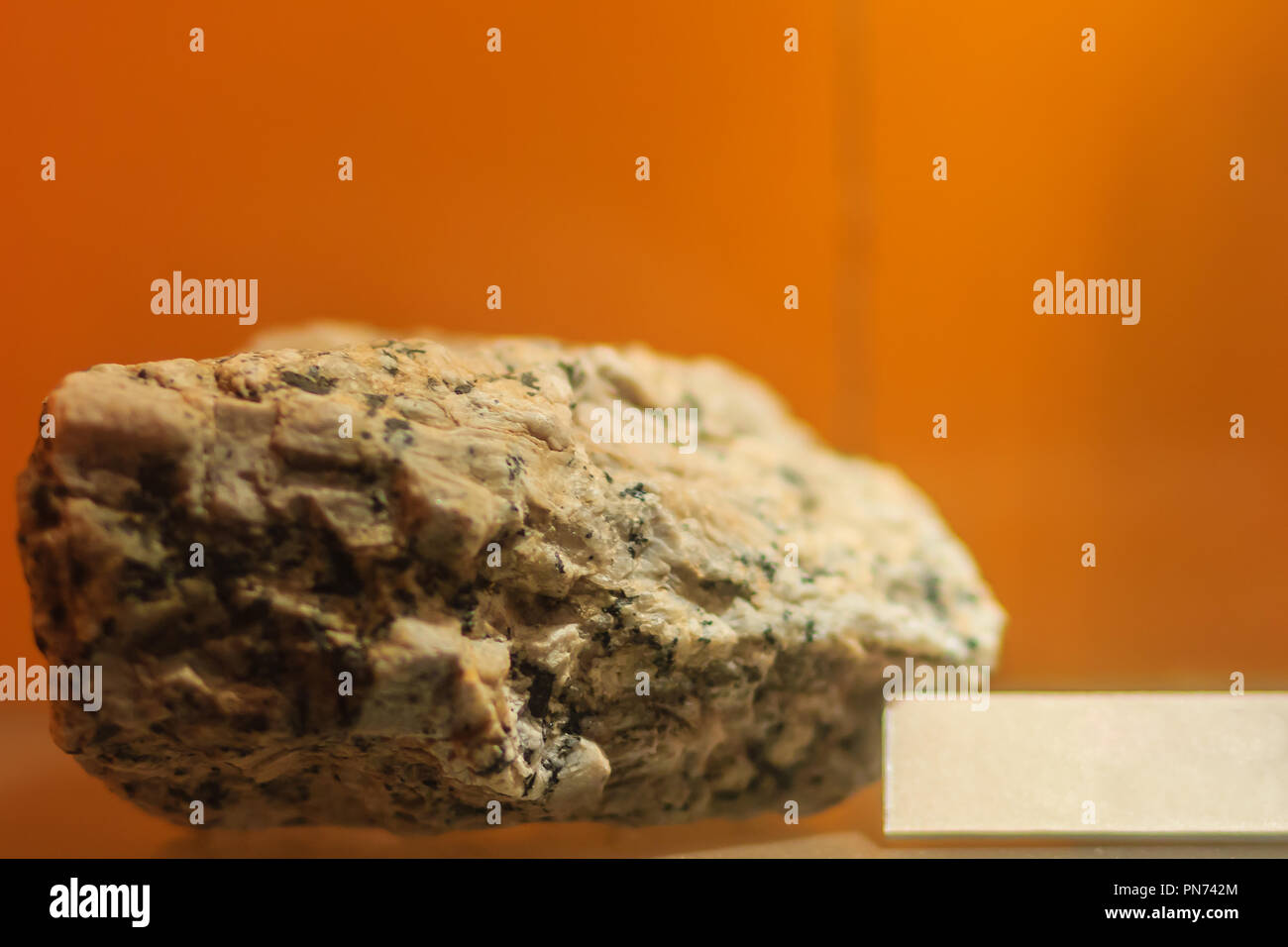 Granite stone specimen from mining and quarrying industries. Granite is ...