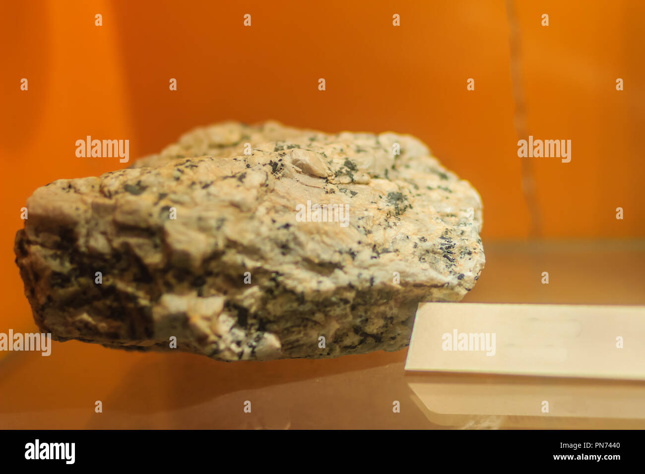 Granite stone specimen from mining and quarrying industries. Granite is ...