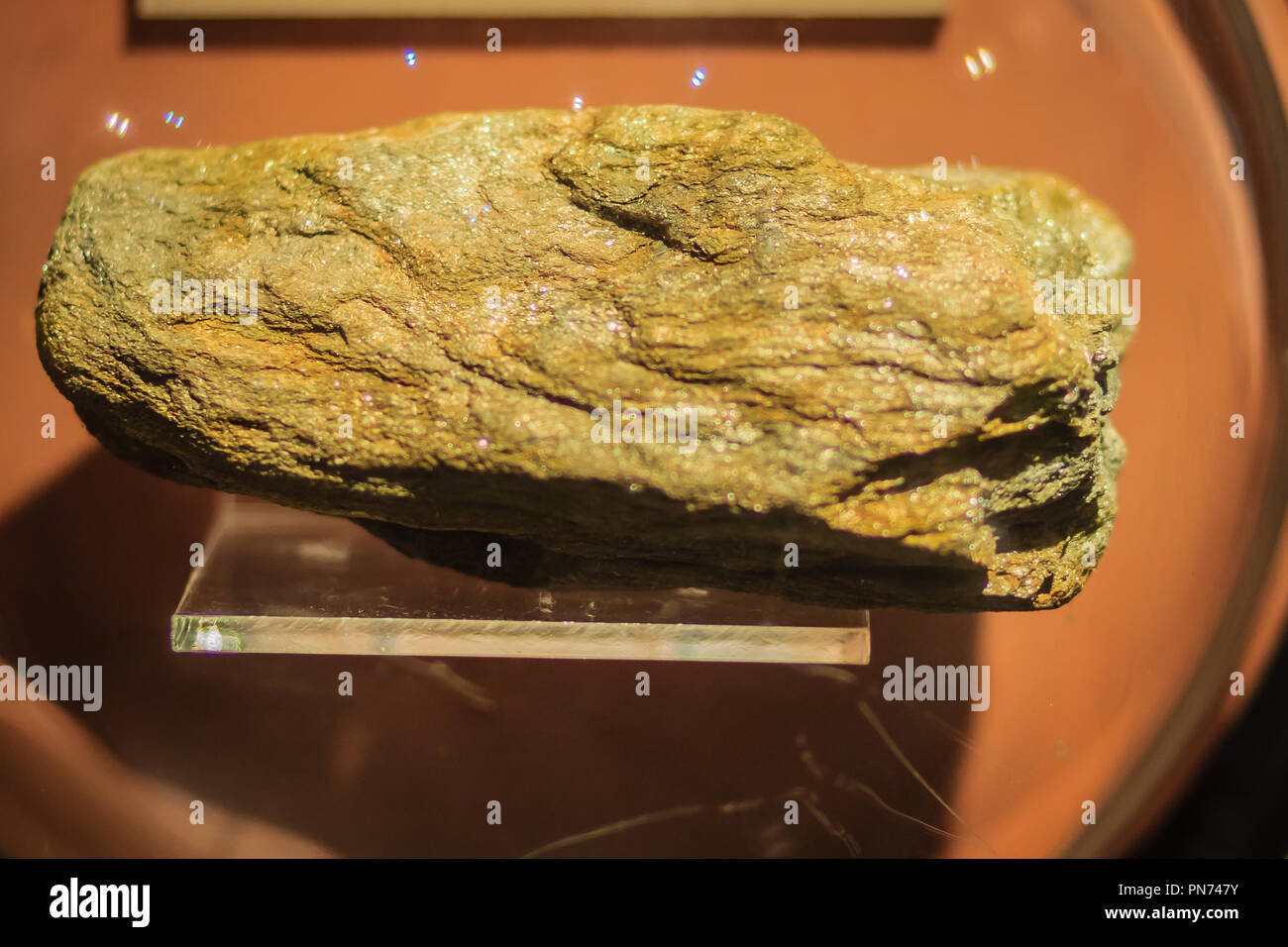 Schist mineral rock specimen from mining and quarrying industries. Schist is a medium-grade ...