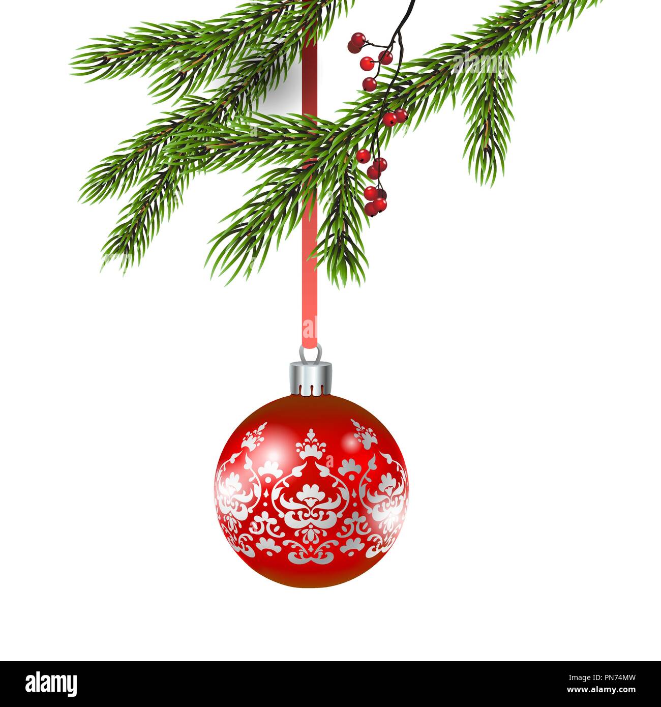 Garland on tree big Stock Vector Images - Alamy