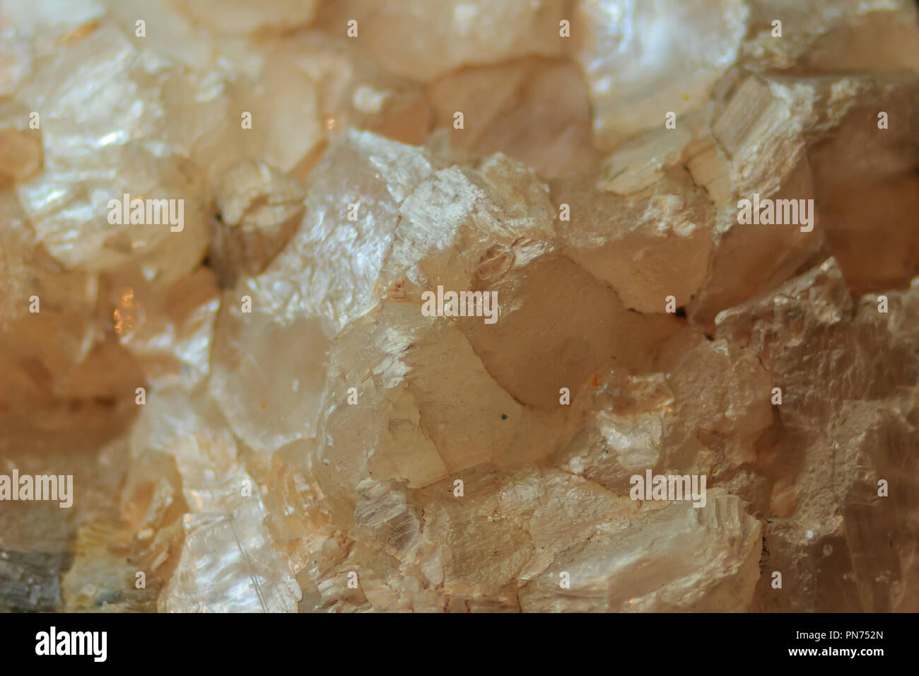 Gypsum lamellar habit or lamellar crystals of gypsum rock specimen from ...