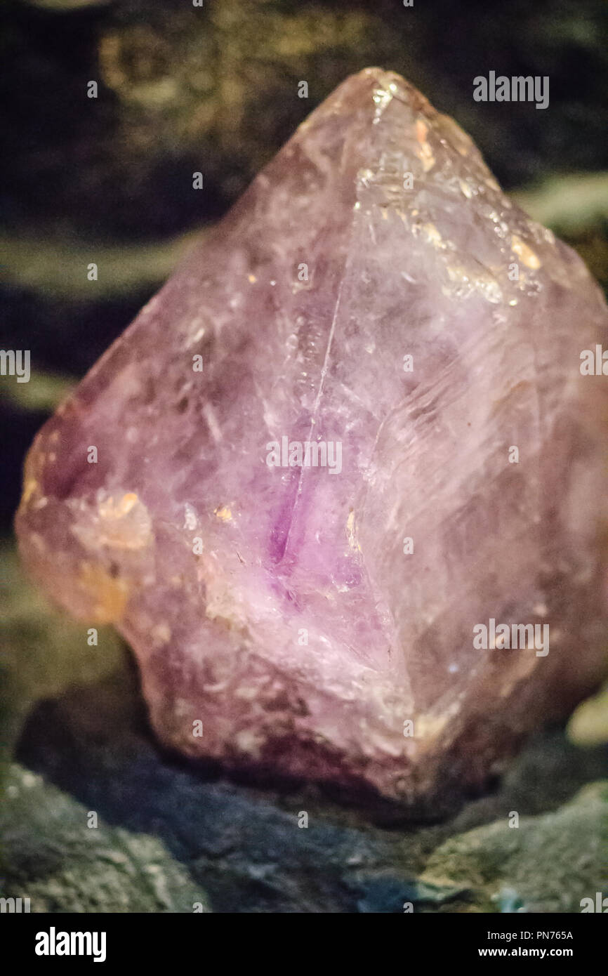 Purple Amethyst rock specimen from mining and quarrying industries ...