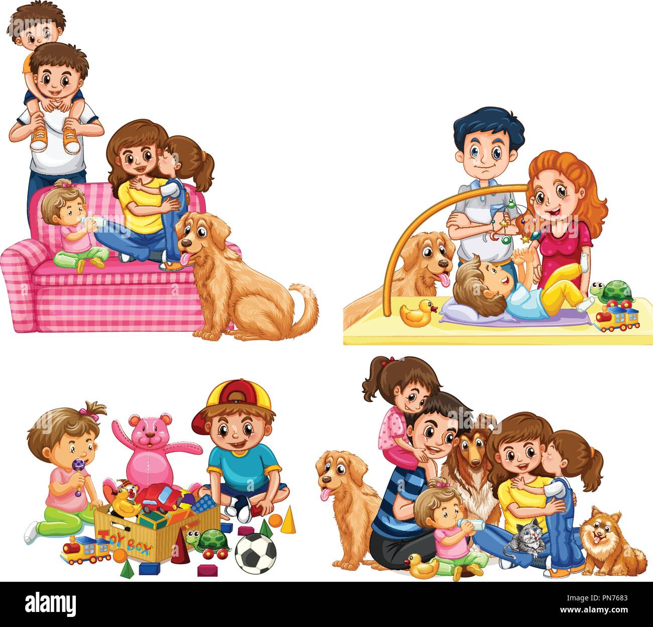 A set of family illustration Stock Vector Image & Art - Alamy