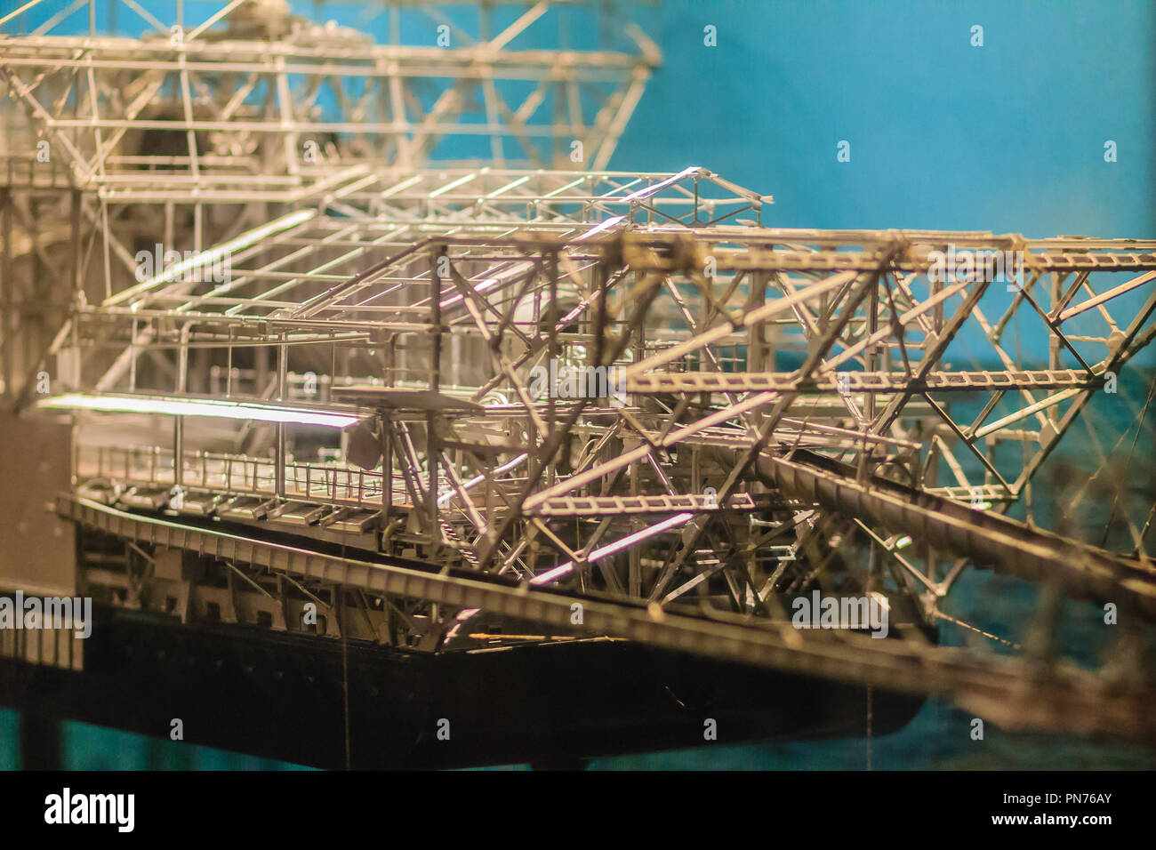 Bangkok-Thailand, July 15, 2017: View of old bucket dredge Billiton ...