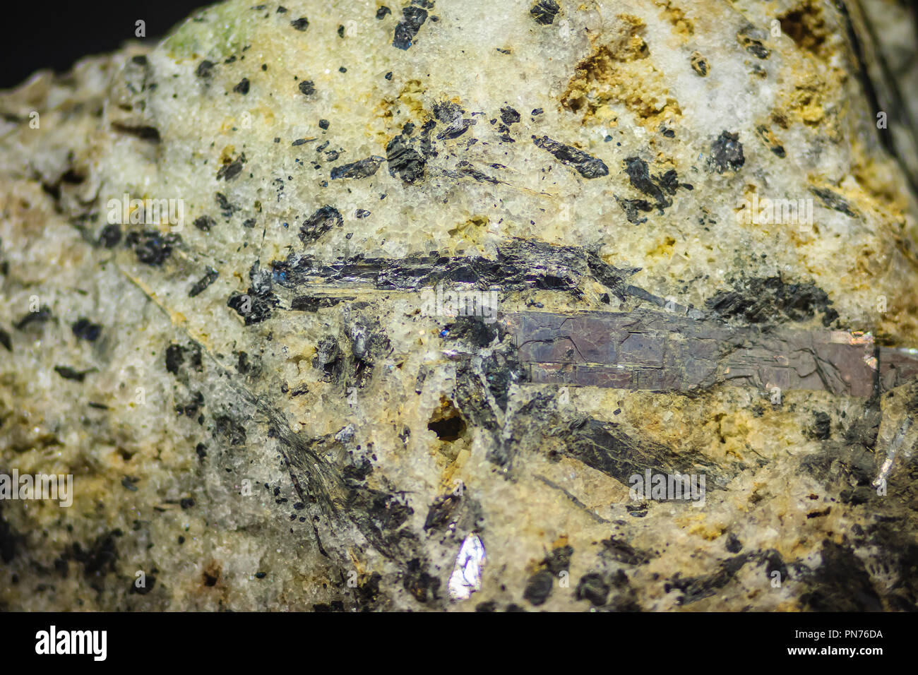 Stibnite acicular habit rock specimen from mining and quarrying ...