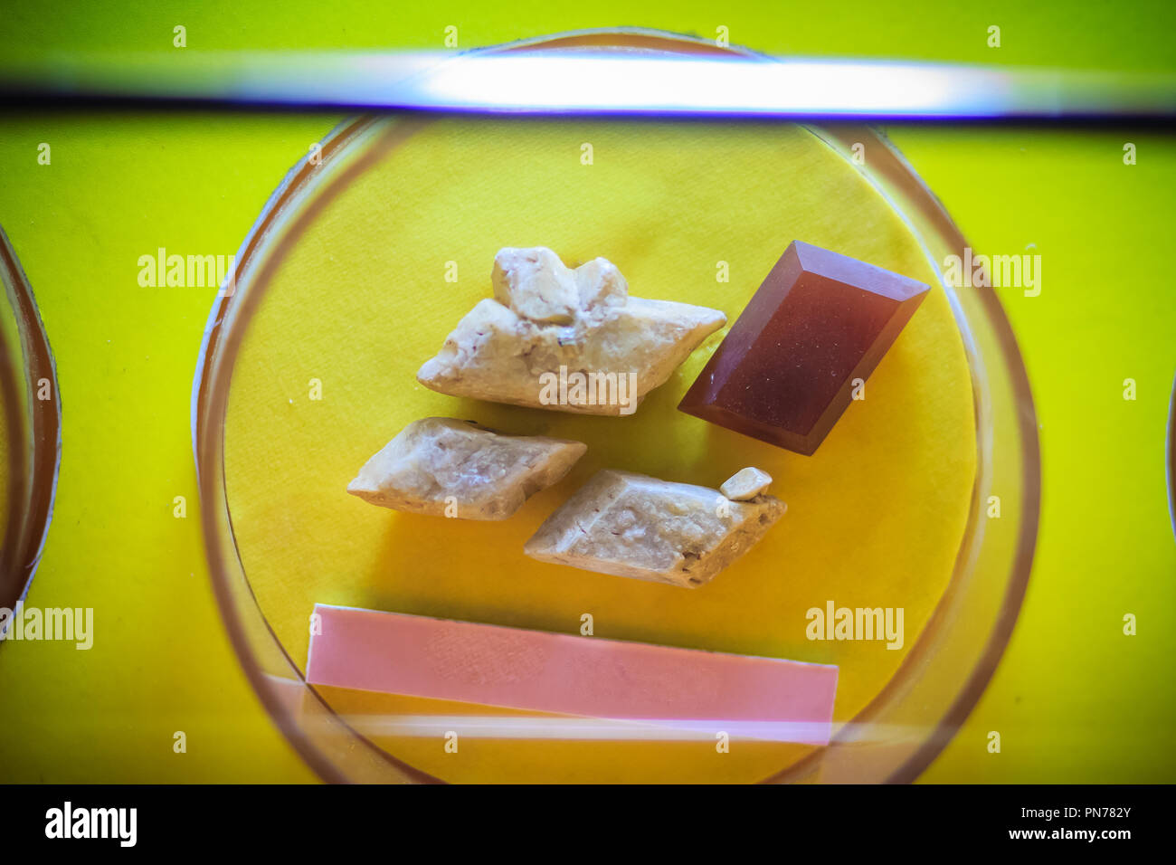 Gypsum rock specimen from mining and quarrying industries. Gypsum is a ...