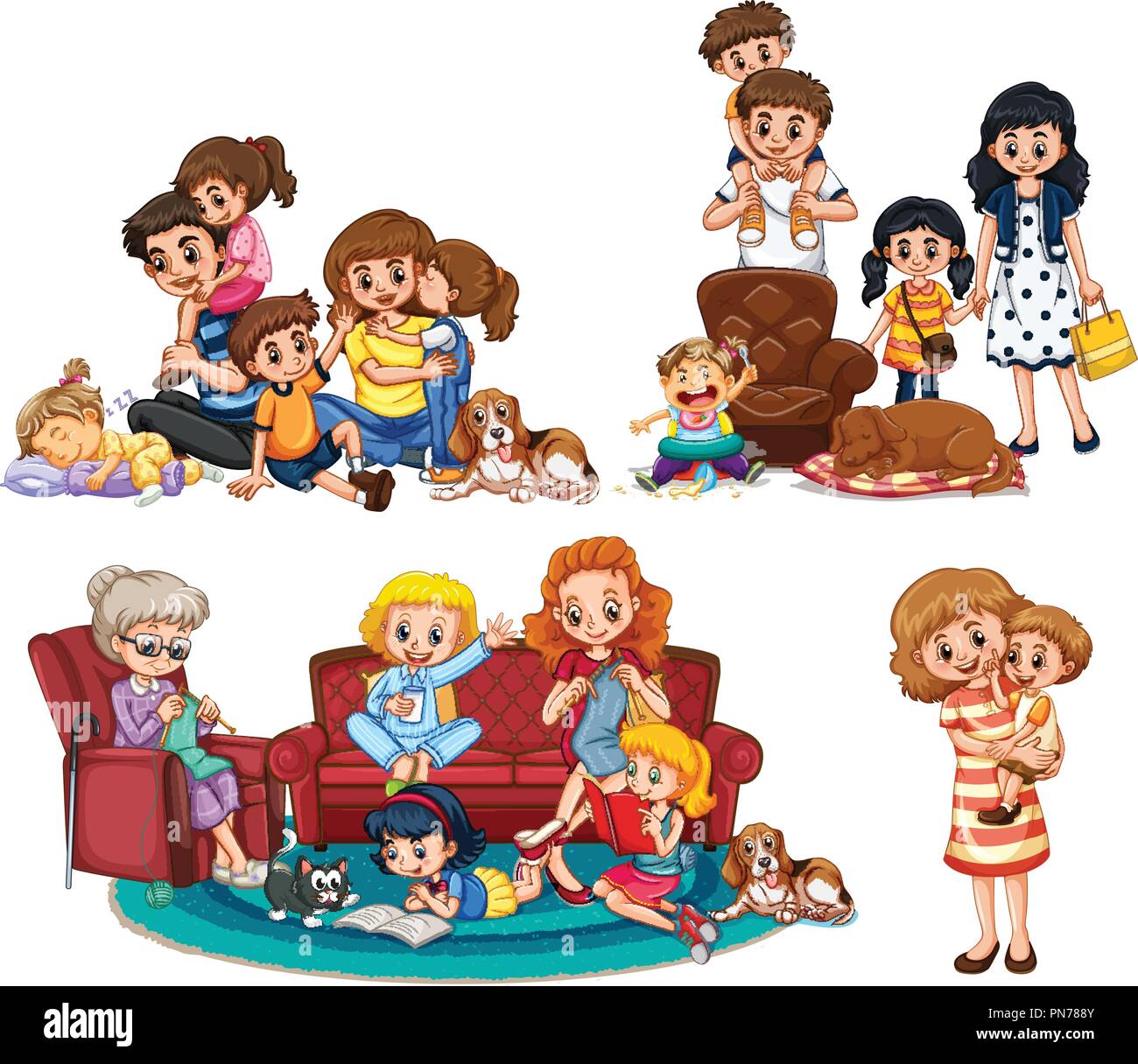 A set of family member illustration Stock Vector Image & Art - Alamy