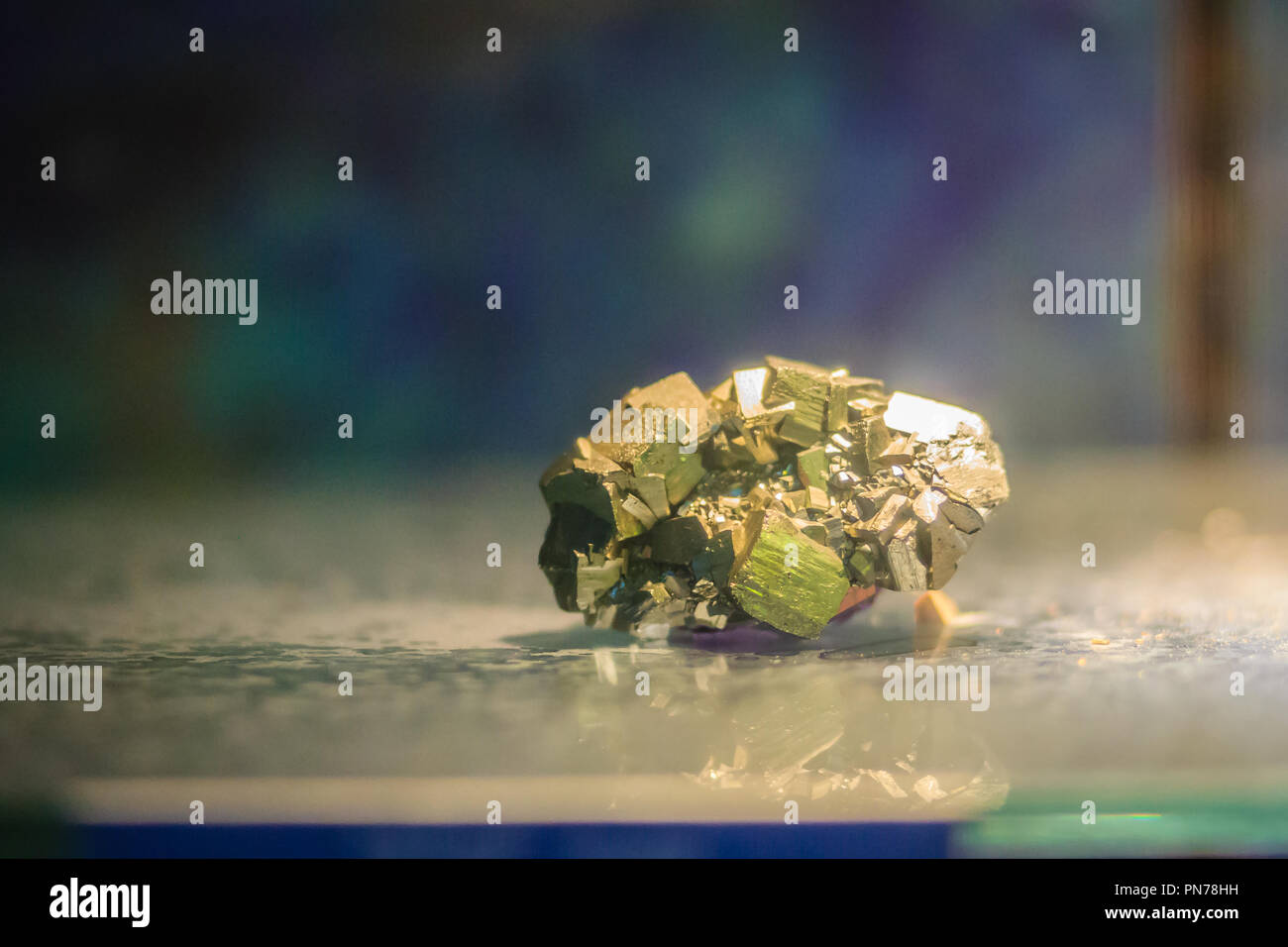 Pyrite rock specimen from mining and quarrying industries. The mineral ...