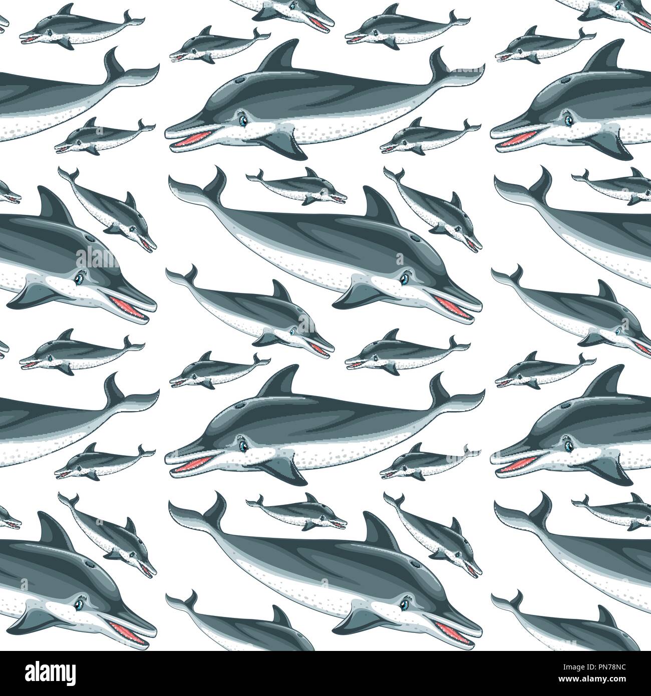 Dolphin clipart set hi-res stock photography and images - Alamy