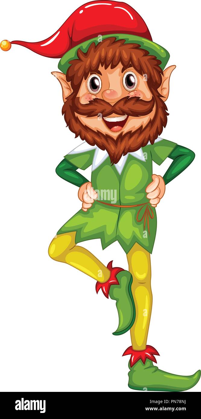 Elf character on white background illustration Stock Vector Image & Art ...