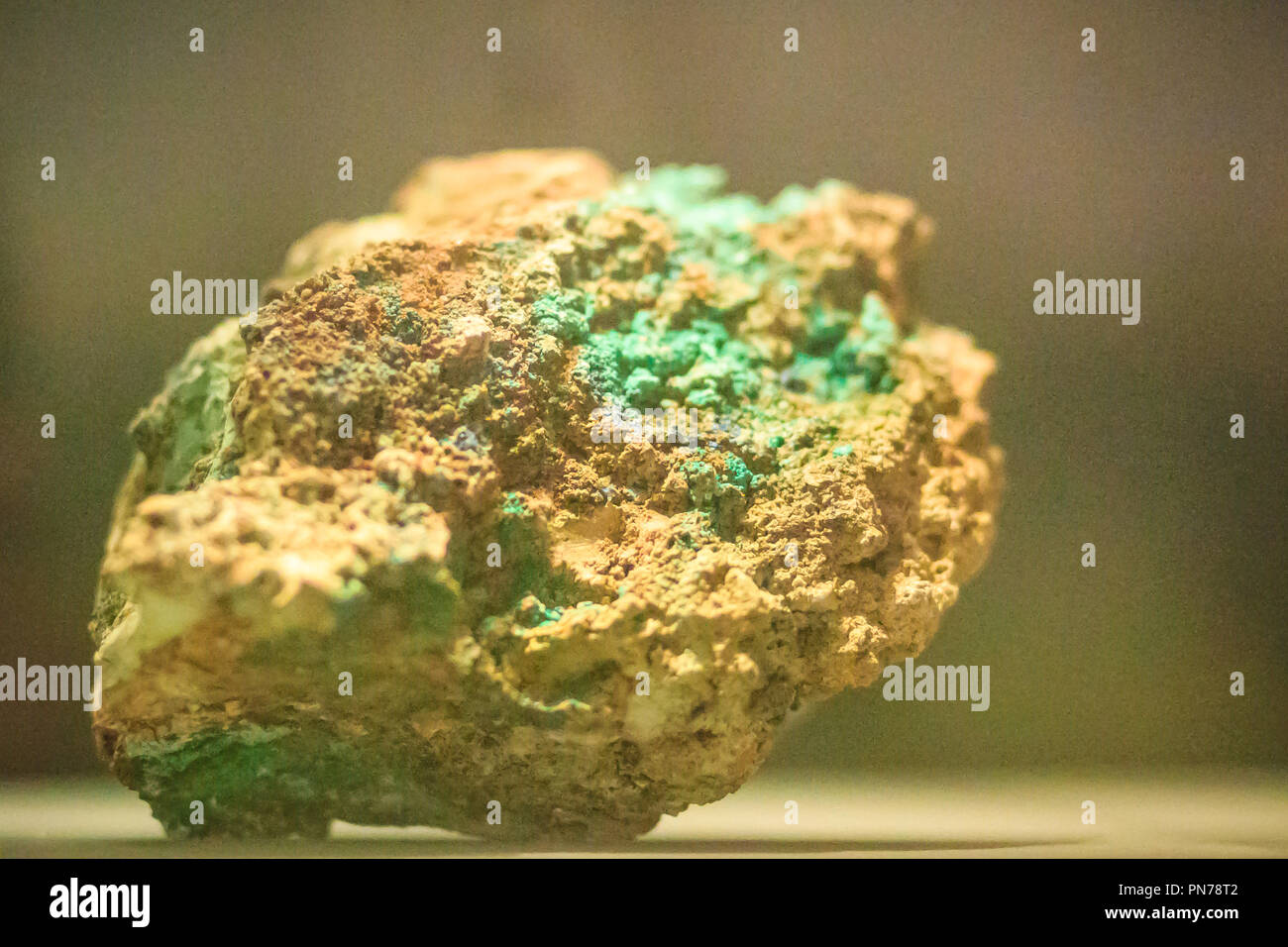 Raw specimen of Malachite stone from mining and quarrying industries ...