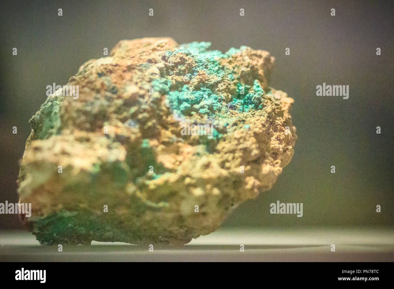 Raw specimen of Malachite stone from mining and quarrying industries ...
