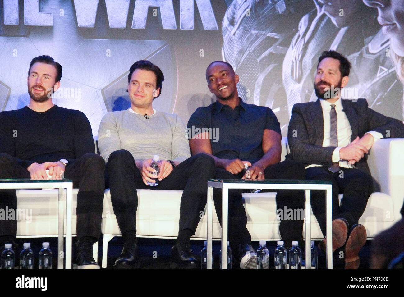 Chris Evans, Sebastian Stan, Anthony Mackie, Paul Rudd 04/10/2016 ...