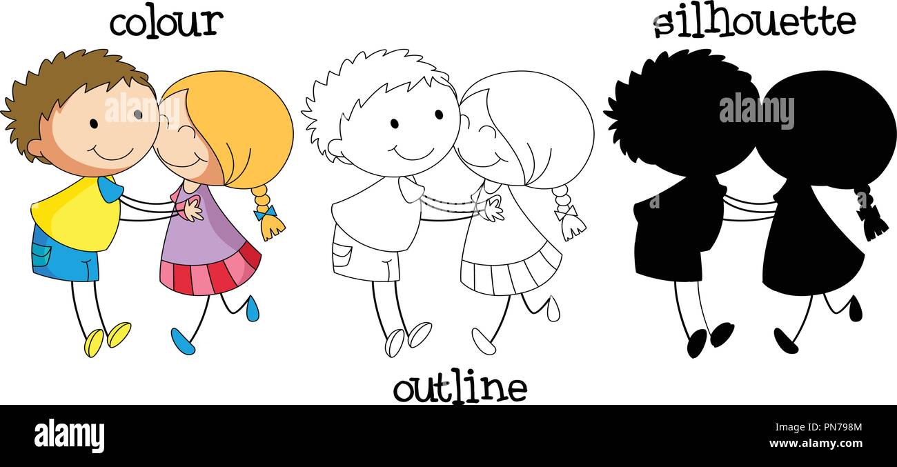 Different type of graphic of happy couple illustration Stock Vector ...