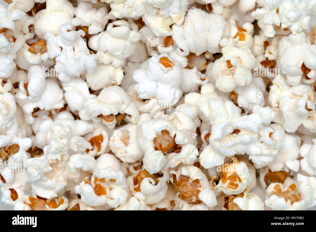 close up view of white pop corn texture Stock Photo - Alamy