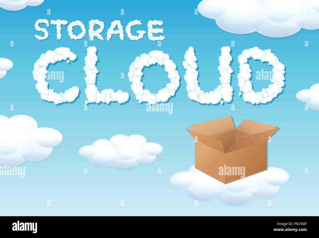 Storage cloud box concept illustration Stock Vector Image & Art - Alamy