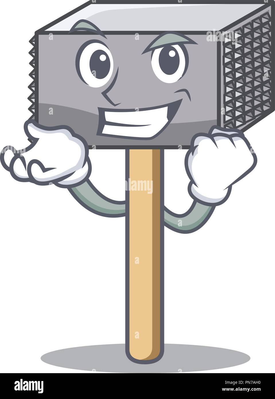 Successful hammer cartoon for tenderizer the meat Stock Vector Image ...