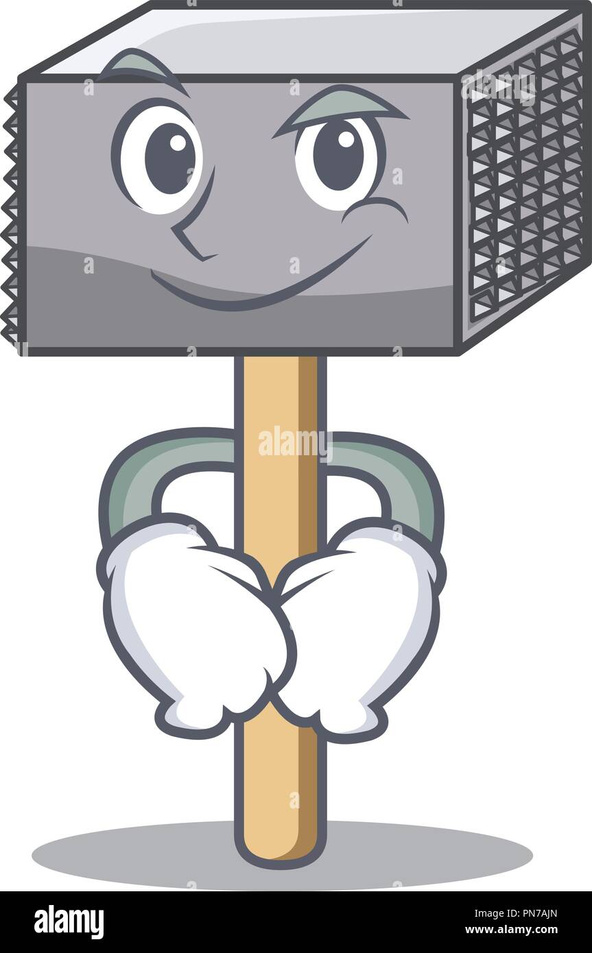 Smirking hammer cartoon for tenderizer the meat Stock Vector Image ...