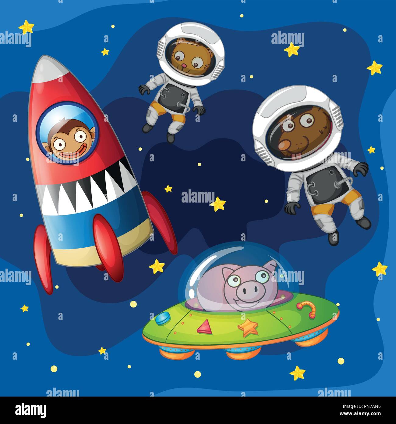 Drawings Of Animals In Space at William Lange blog