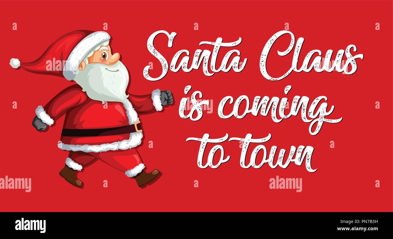 Cartoon santa claus coming Stock Vector Images - Alamy