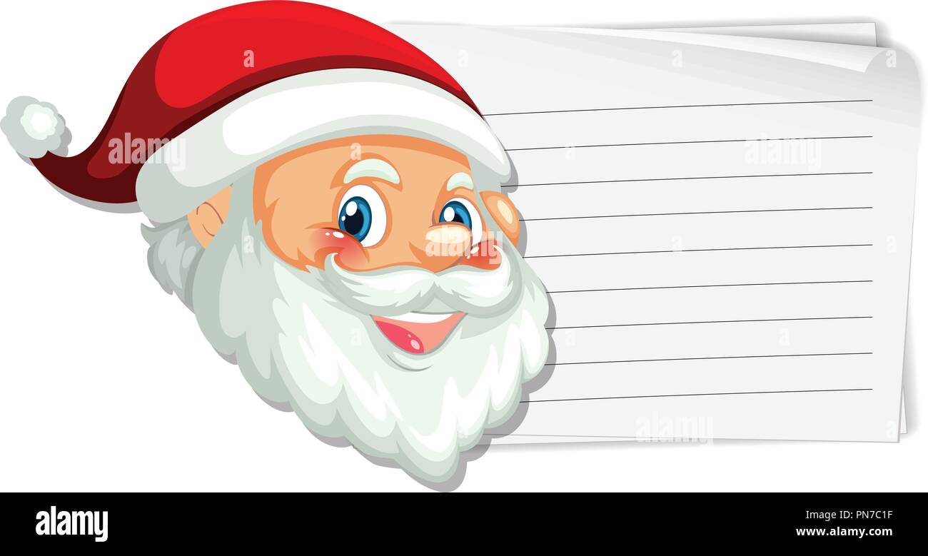 Santa on the blank note illustration Stock Vector Image & Art - Alamy