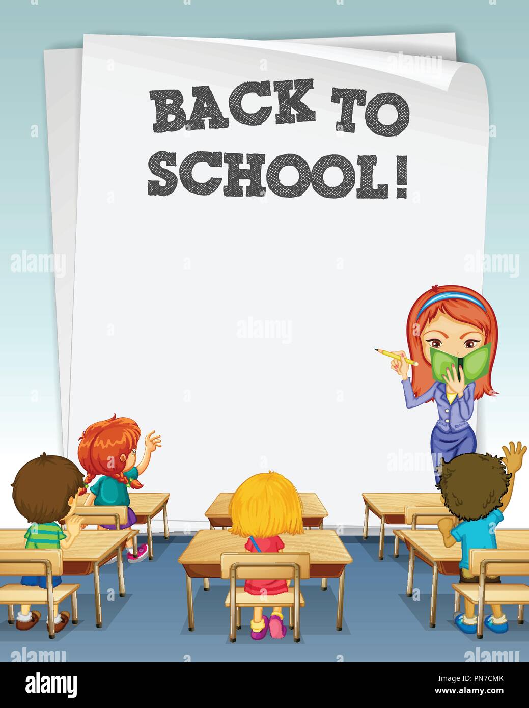 back to school paper template illustration Stock Vector Image & Art - Alamy
