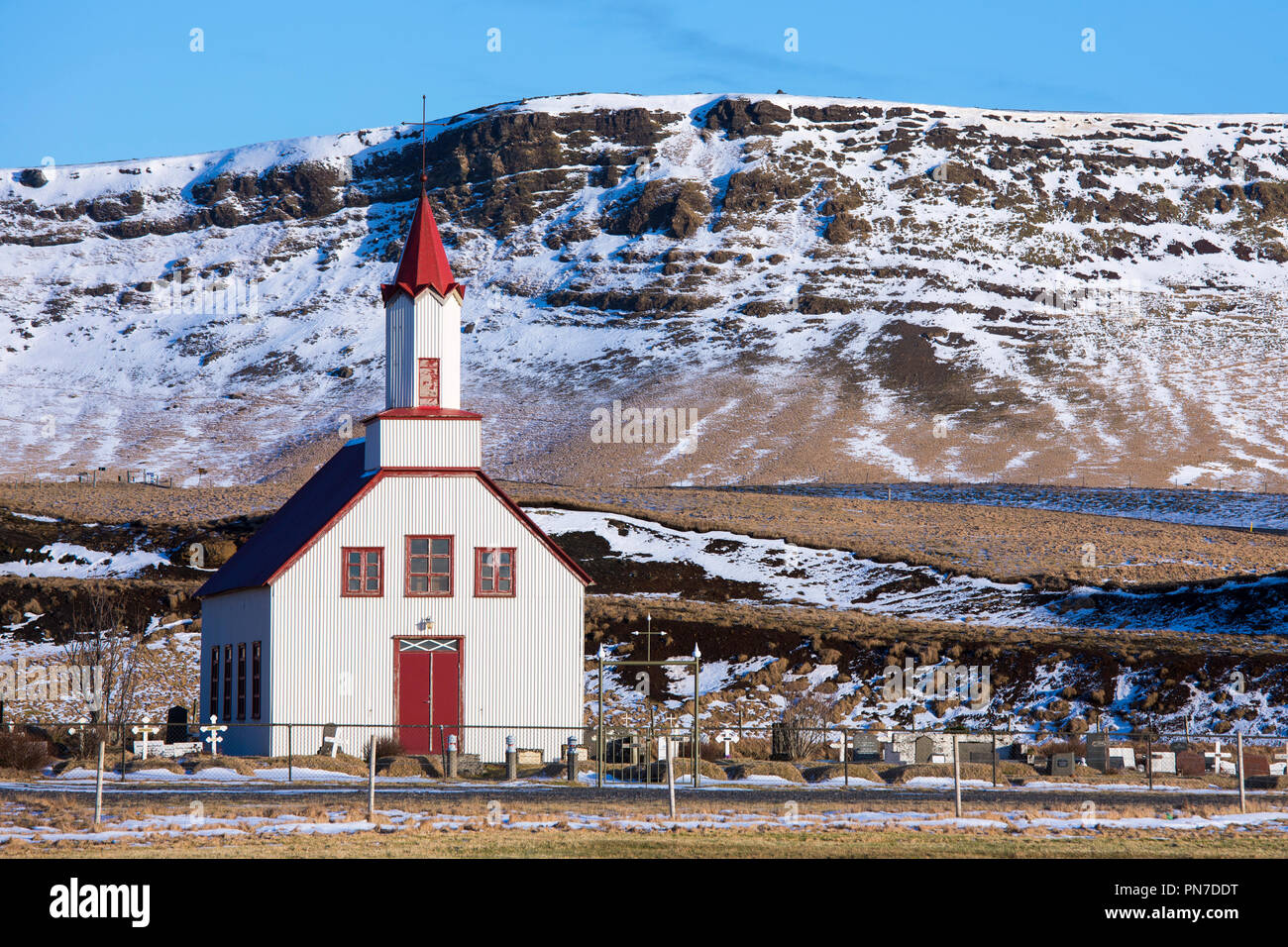 Iceland church on hill hi-res stock photography and images - Alamy