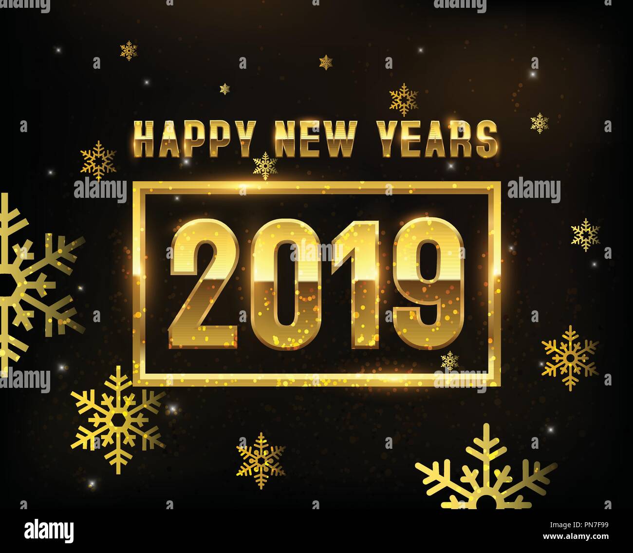 New years 2019 background template with gold number Stock Vector Image ...