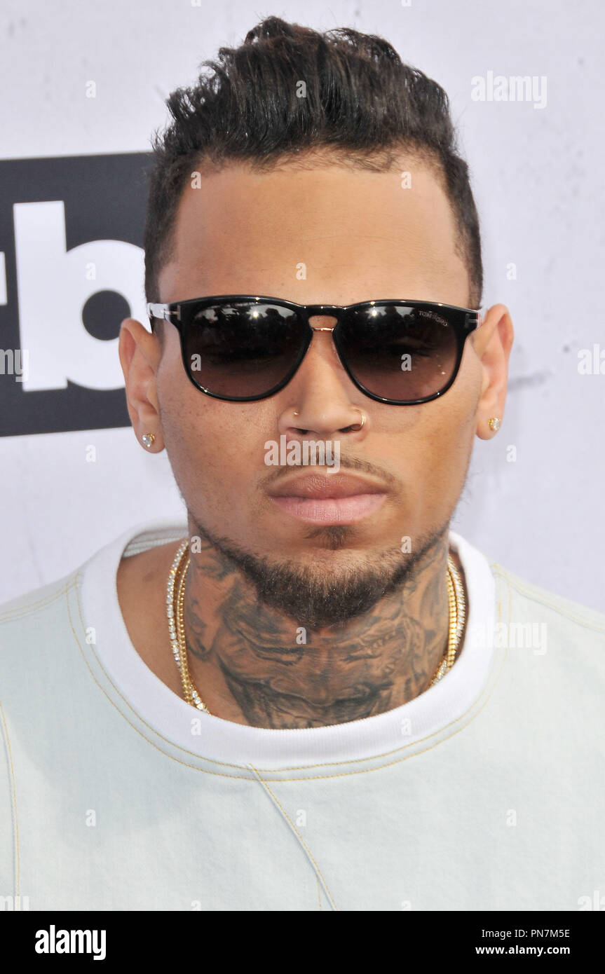 Chris Brown at the 2016 iHeartRadio Music Awards held at The Forum in ...