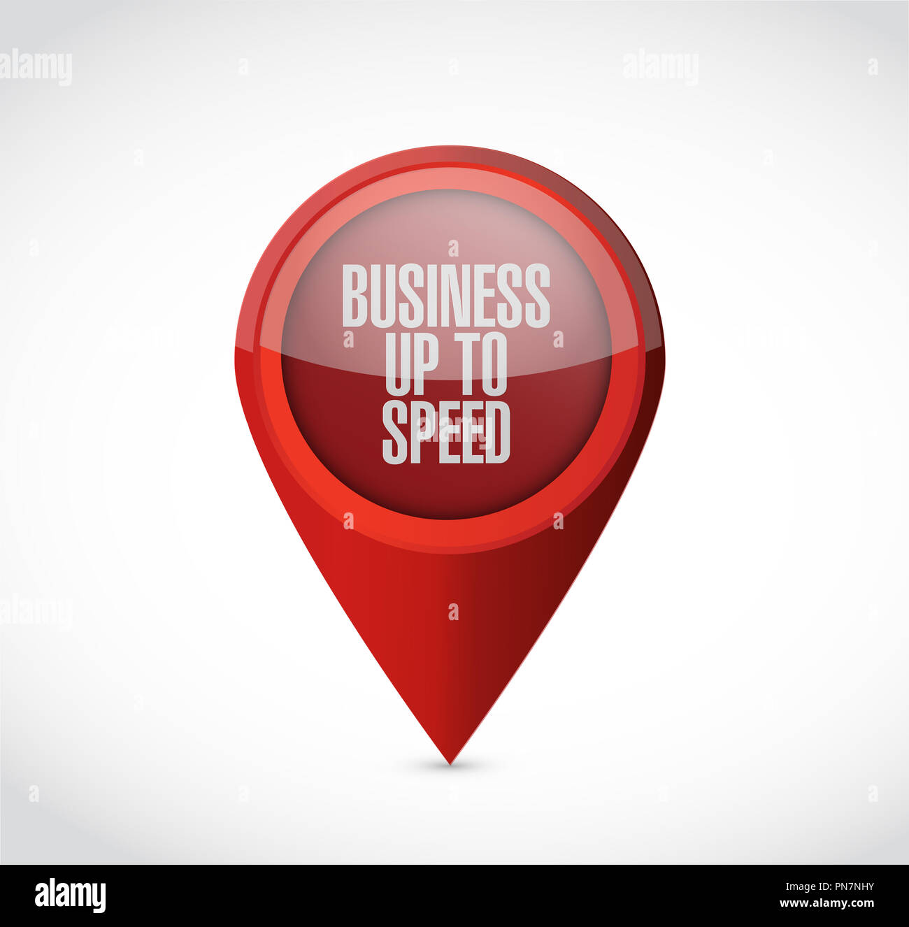 Business up to speed point locator isolated over a white background ...