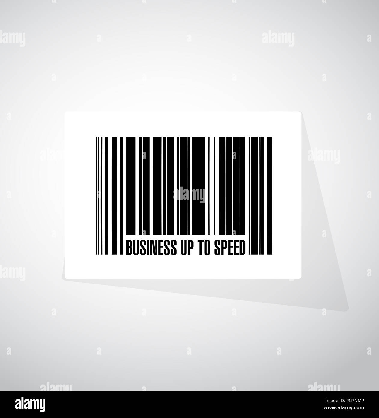 Business up to speed barcode sign concept illustration isolated over a ...