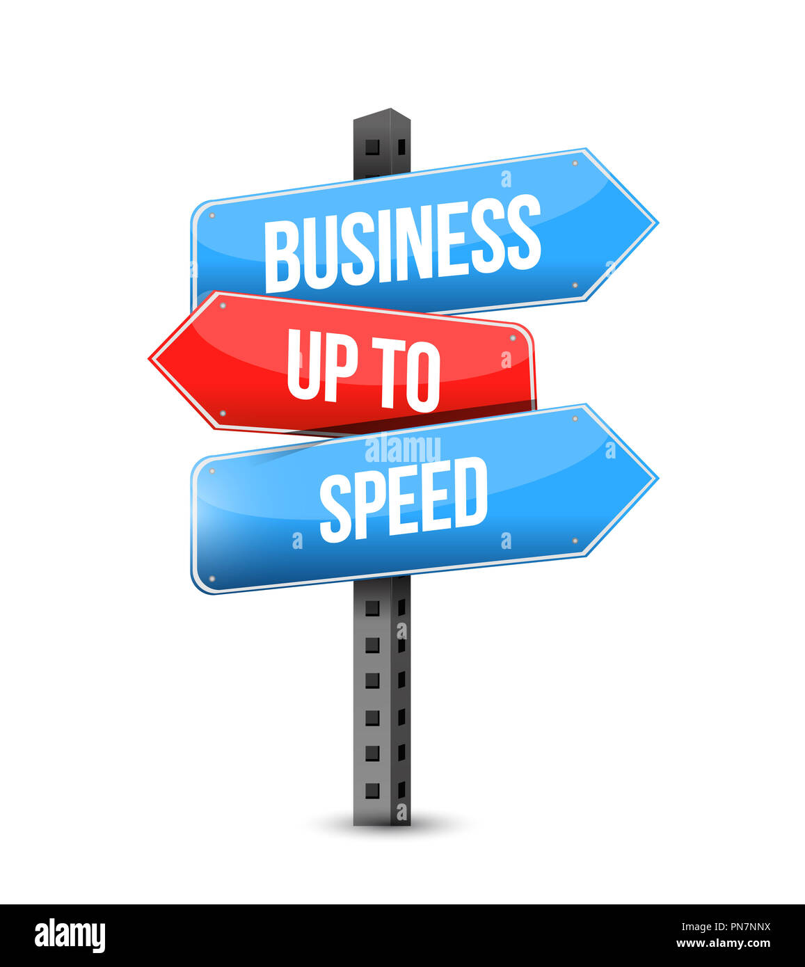 Business up to speed multiple destination color street sign isolated ...