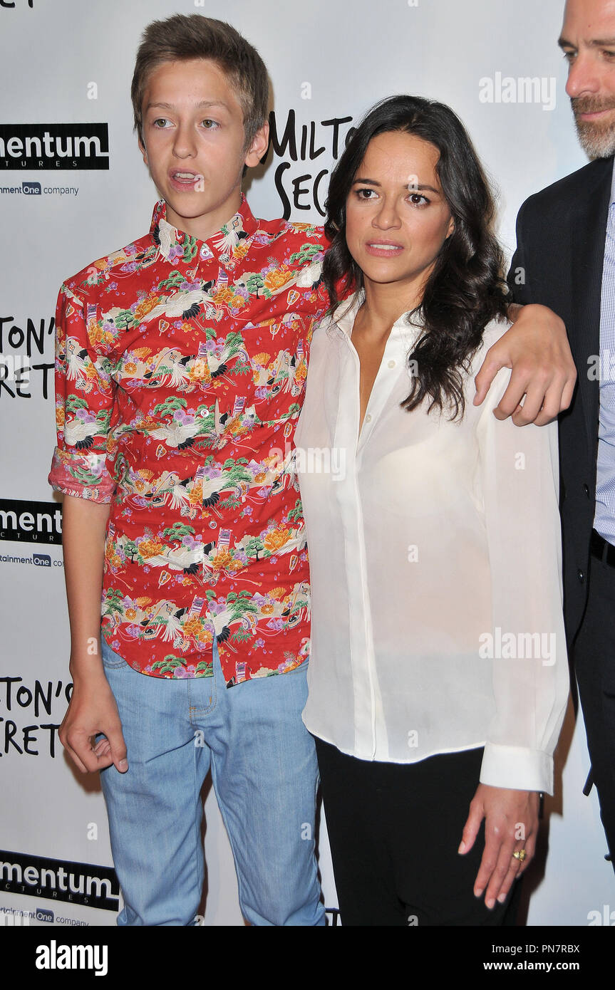 Percy Hynes White & Michelle Rodriguez at the "Milton's Secret" Los ...
