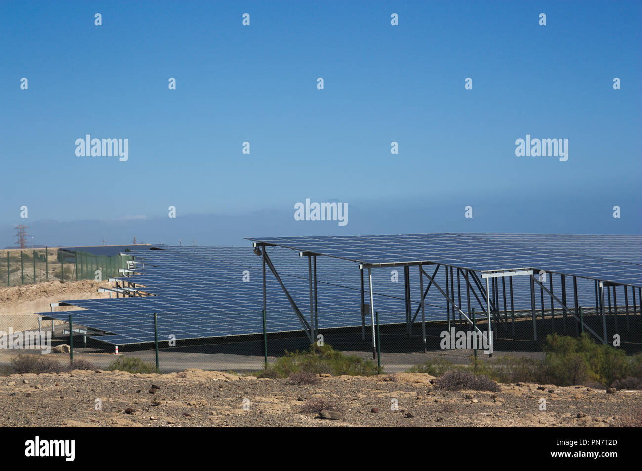 Electric power plant of solar panels where the renewable energy of ...