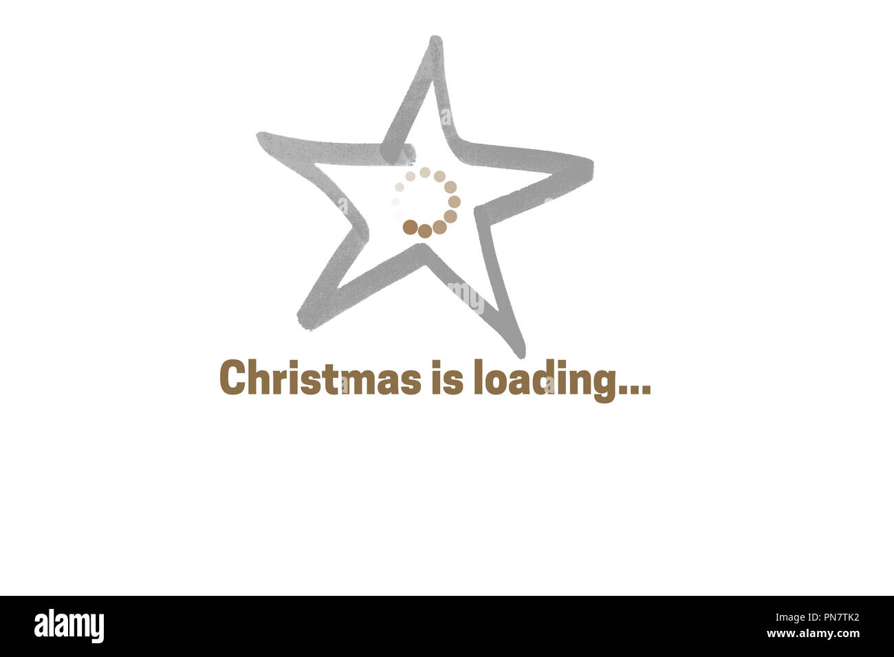 Christmas is loading concept Christmas card Stock Photo - Alamy