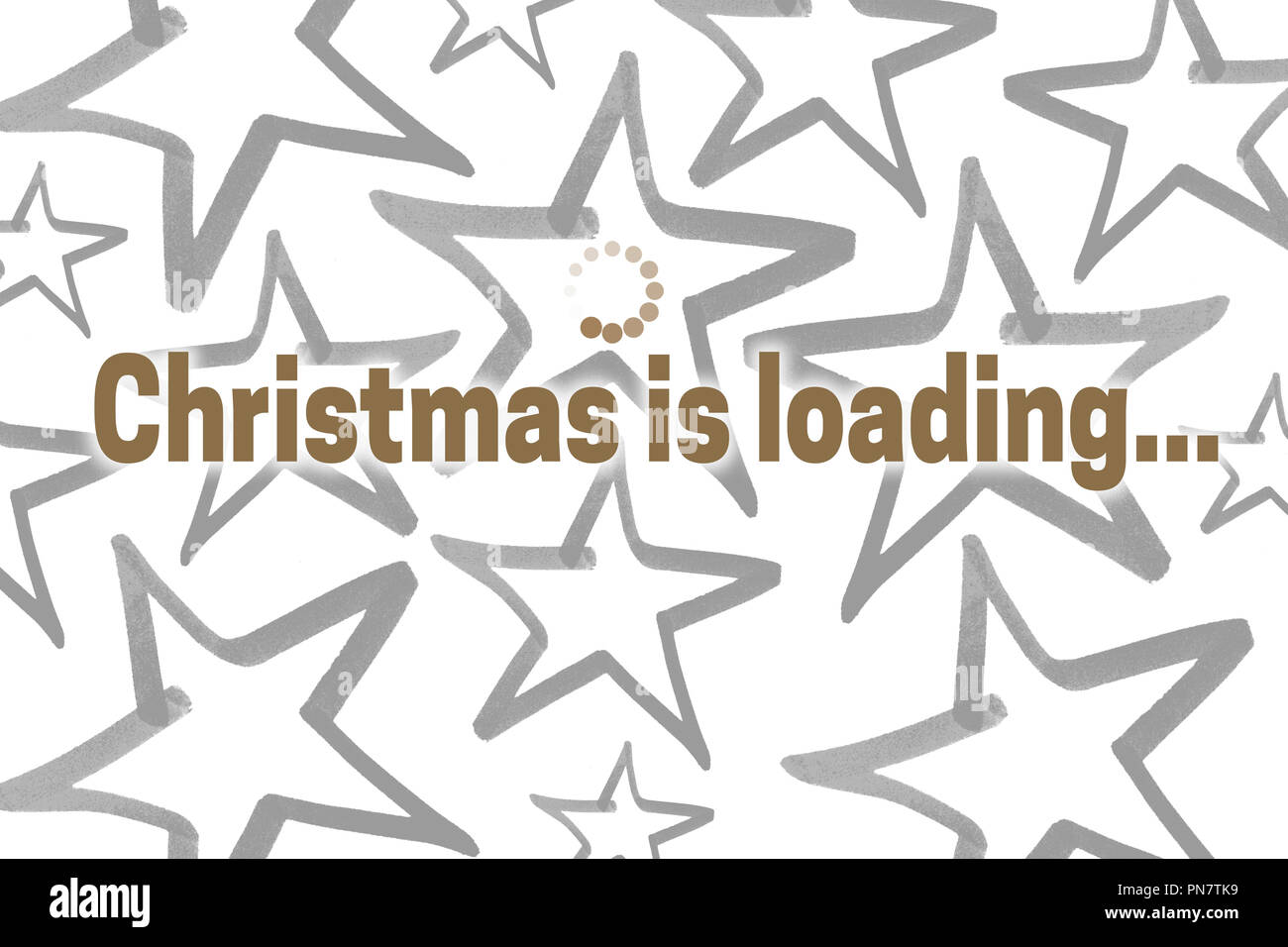 Christmas is loading concept Christmas card Stock Photo - Alamy