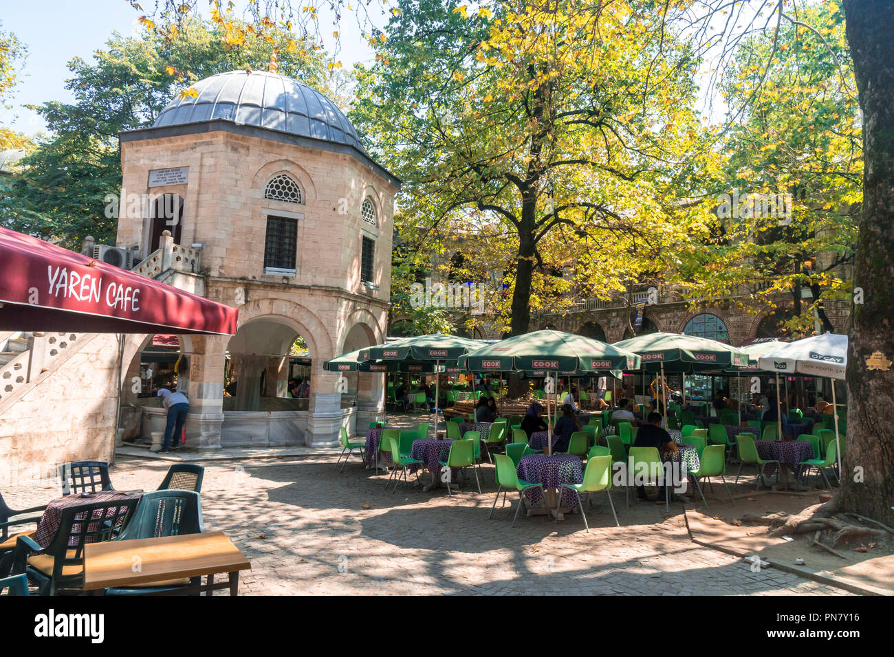 BURSA, TURKEY - SEPTEMBER 02, 2018 : View of Koza Han, historical ...