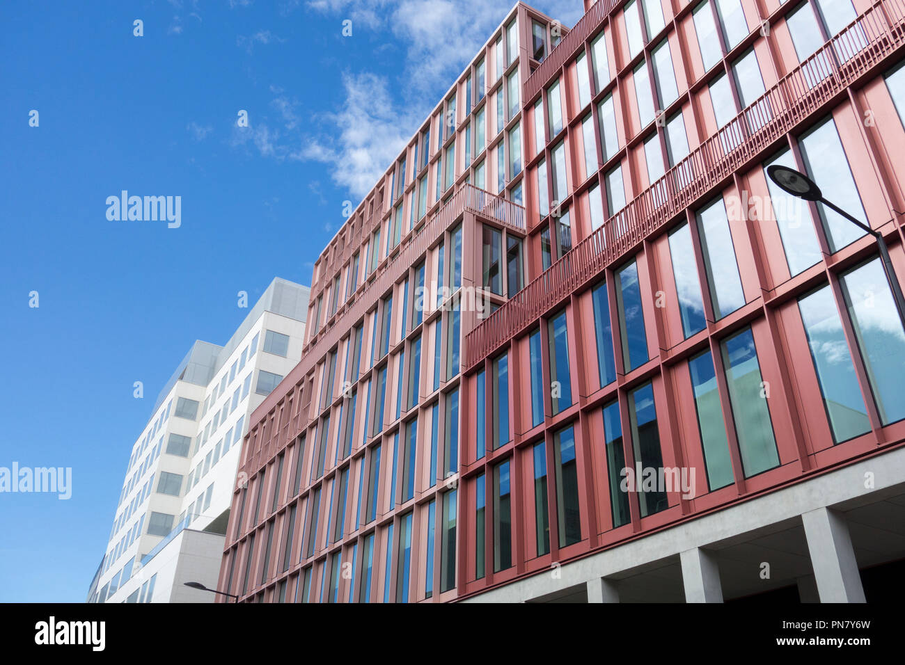 Duggan Morris Architects' R7 office building in millennial pink on ...