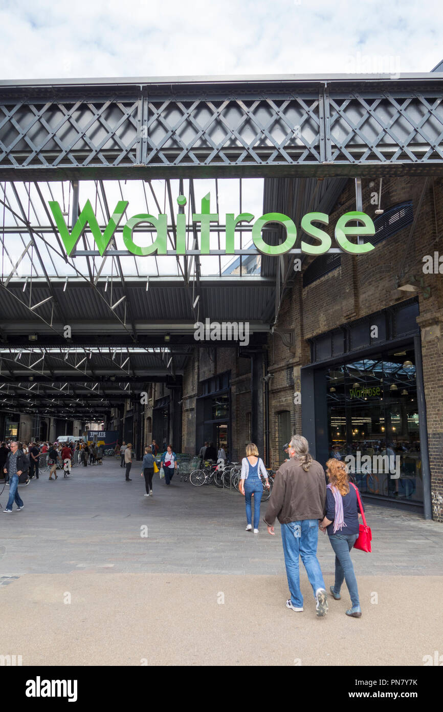 Waitrose Kings Cross, Granary Square, Camden, London, N1, UK Stock ...