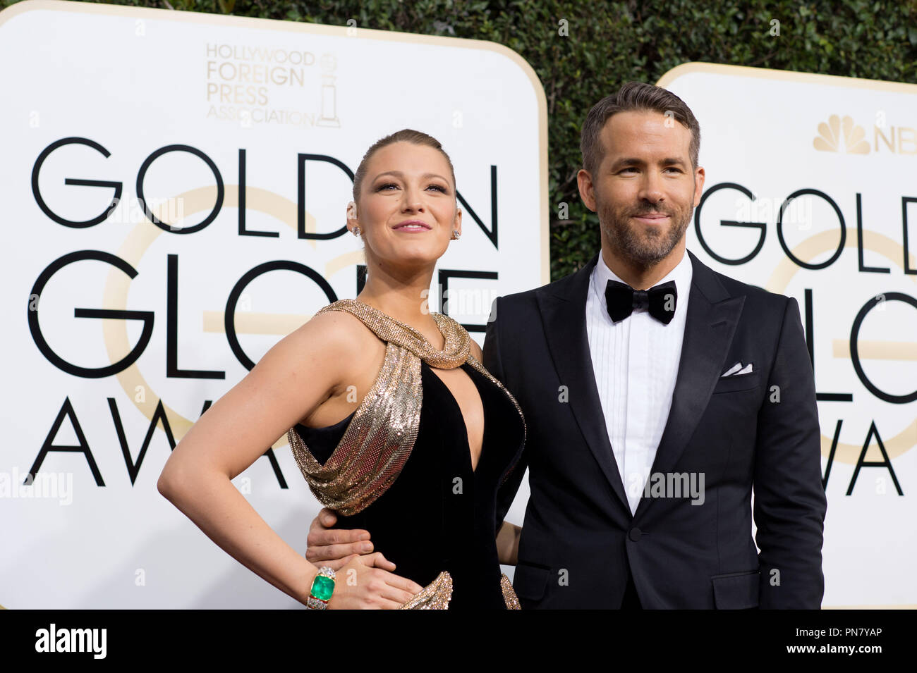 Actress Blake Lively and actor Ryan Reynolds attend the 74th Annual ...