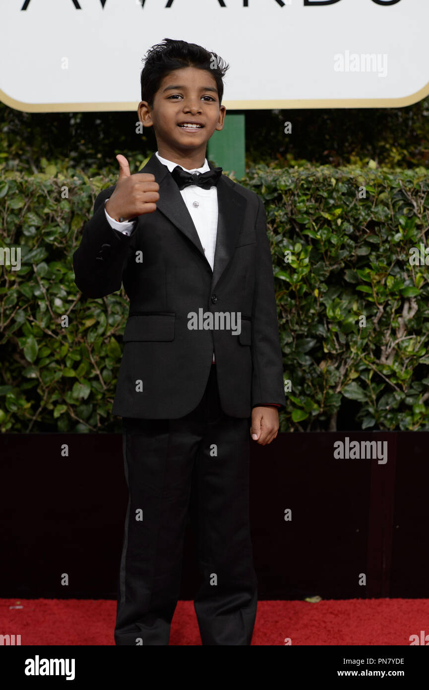 Sunny Pawar attends the 74th Annual Golden Globe Awards at the Beverly ...
